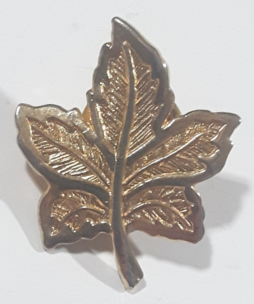 Embossed Maple Leaf 7/8" x 1 1/8" Gold Tone Metal Lapel Pin – Treasure ...