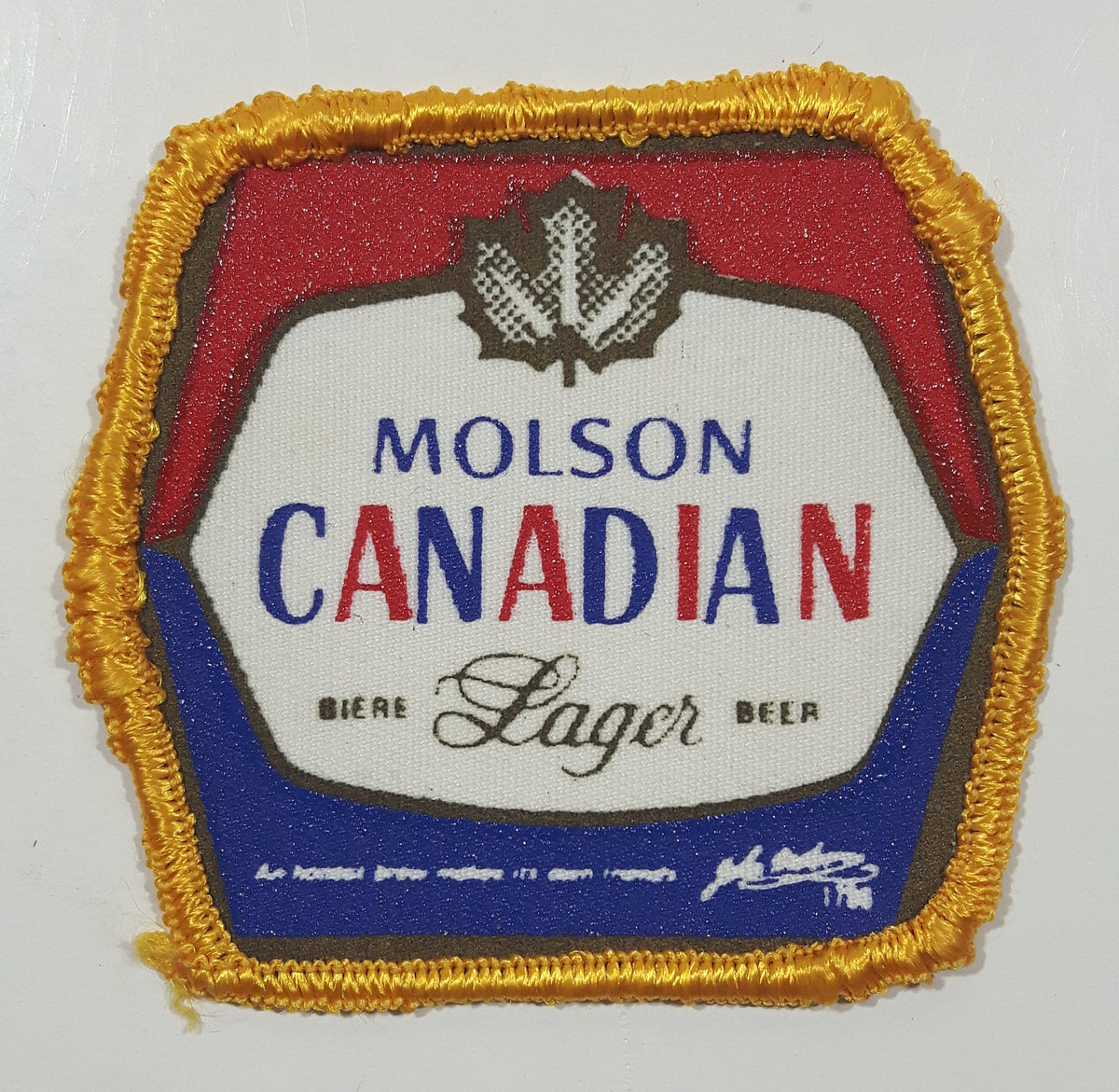Molson Canadian Lager Beer 2 5/8" x 2 5/8" Fabric Patch Badge ...