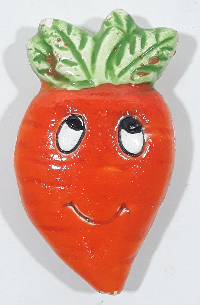 Carrot with Smiling Face 1 1/8" x 2 1/8" Ceramic Fridge Magnet ...