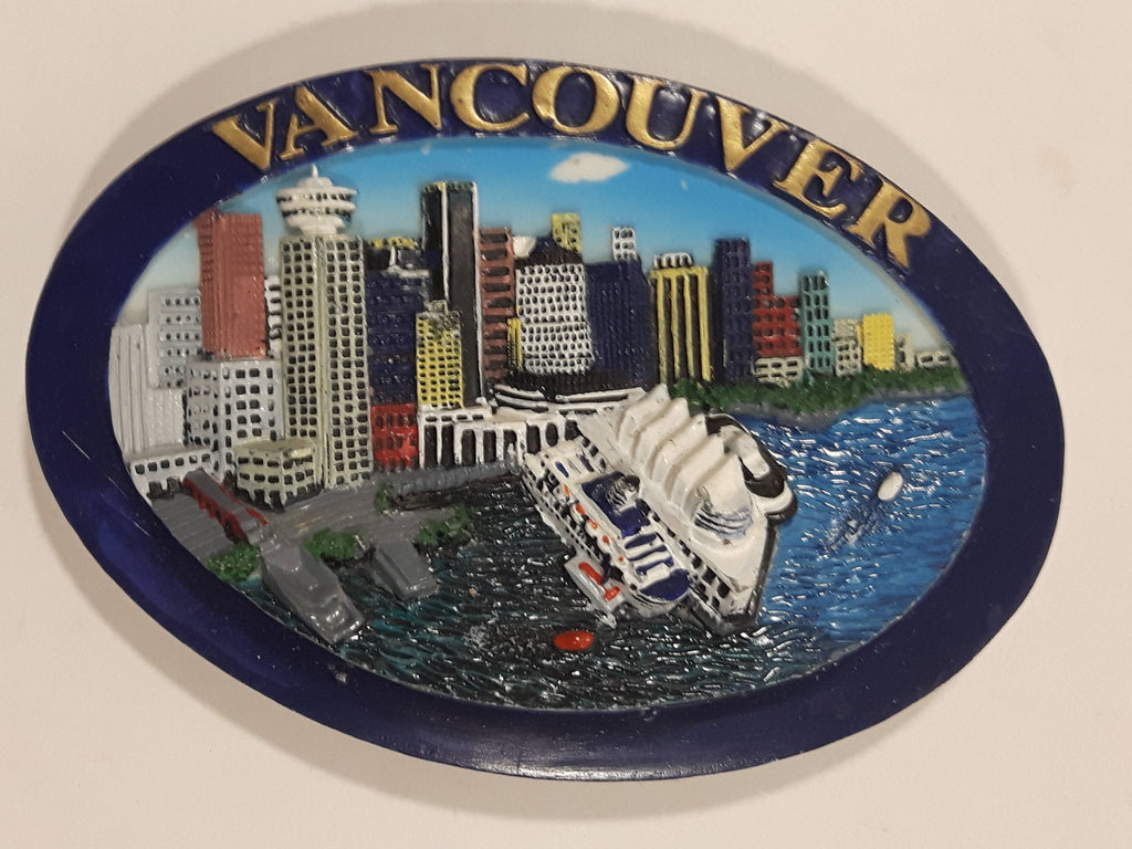Vancouver Downtown 2 1/8" x 3 1/8" 3D Resin Fridge Magnet – Treasure ...