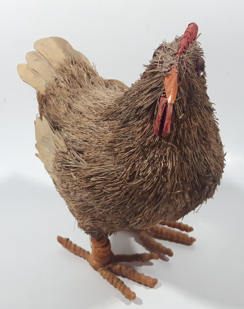 Folk Art Straw Brown Rooster Chicken 8 1/4" Tall – Treasure Valley ...
