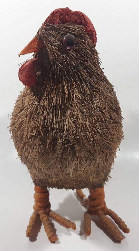 Folk Art Straw Brown Rooster Chicken 8 1/4" Tall – Treasure Valley ...
