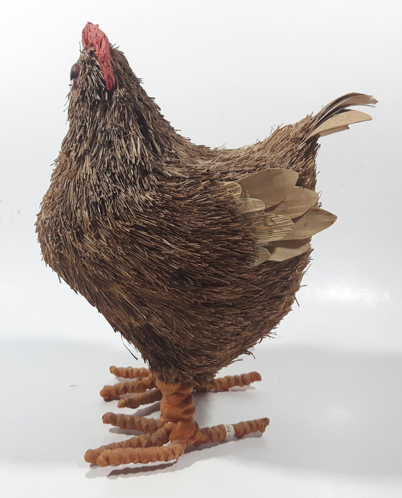 Folk Art Straw Brown Rooster Chicken 8 1/4" Tall – Treasure Valley ...