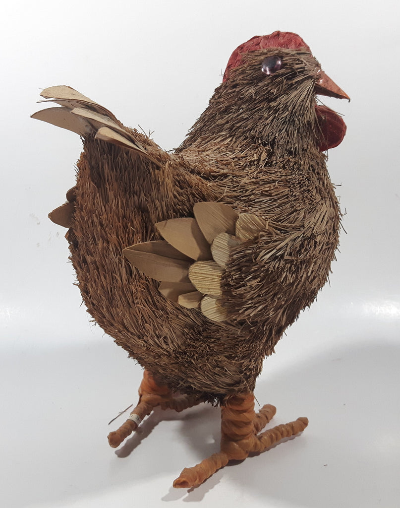 Folk Art Straw Brown Rooster Chicken 8 1/4" Tall – Treasure Valley ...