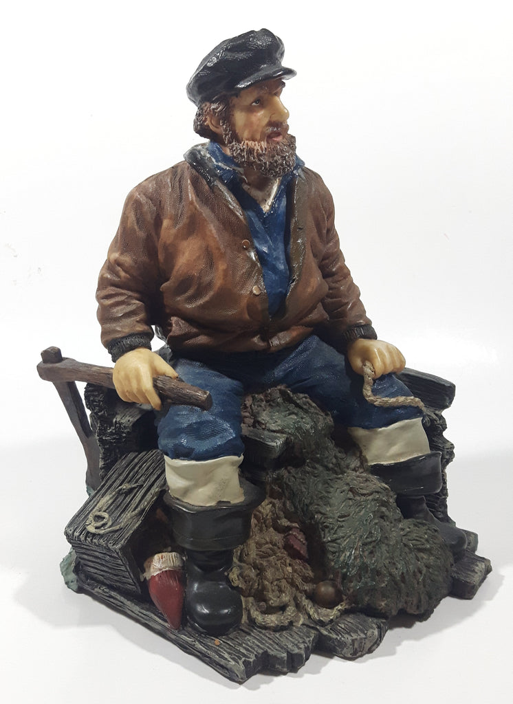 Captain on Rickety Boat Sitting In Busted Up Broken Life Raft Row Boat ...