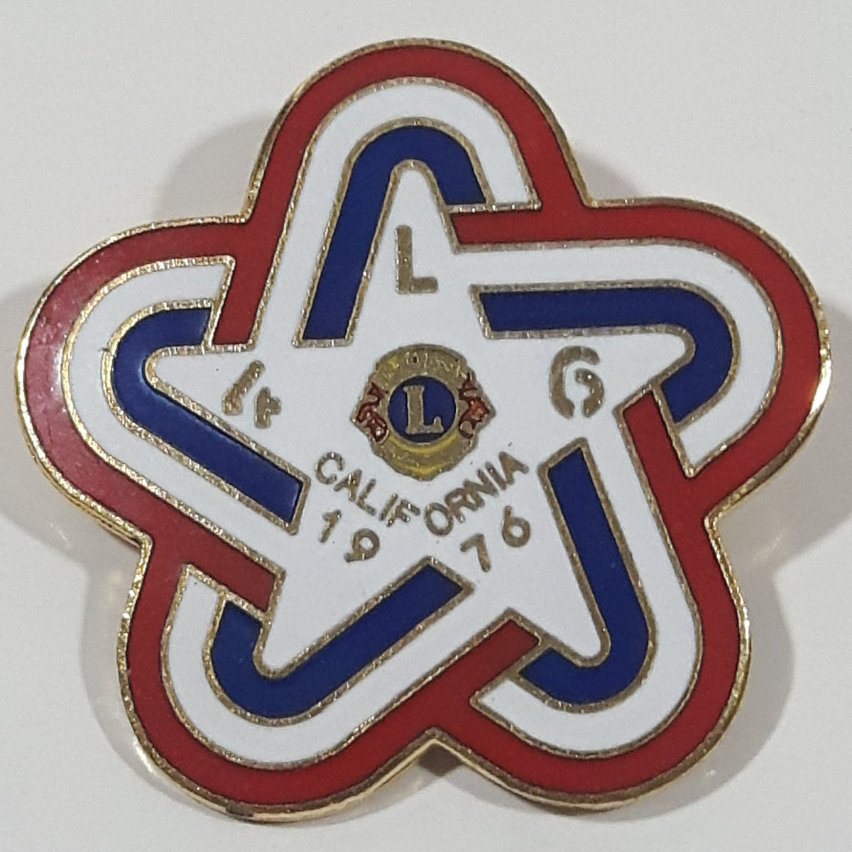 Vintage 1976 Lions Club 4L6 California 1 1/4" Enamel Metal Lapel Pin ...