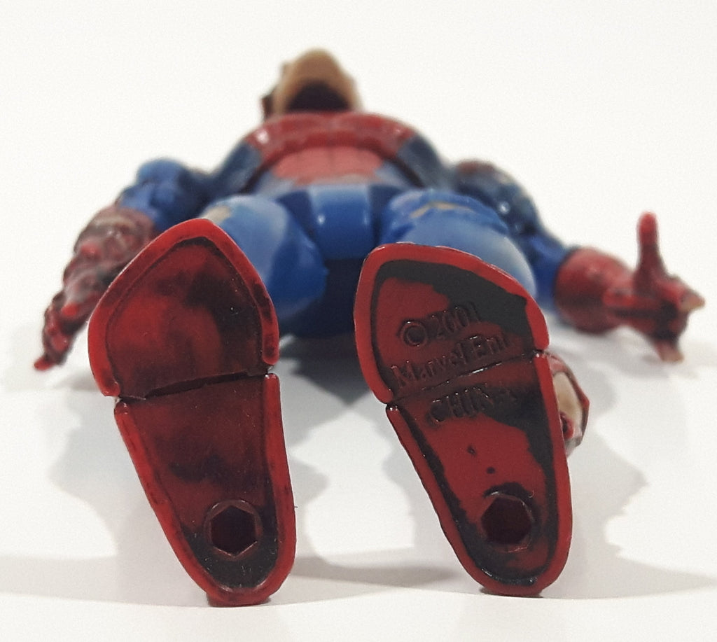 Rare 2001 Marvel Ent Battle Ravaged Spider-Man 6" Tall Super Poseable ...