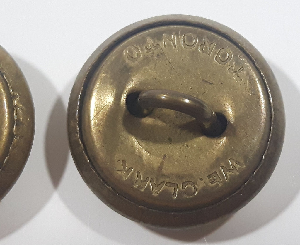 WWII Canadian Military General Service 5/8" Brass Button W.E. Clark To ...