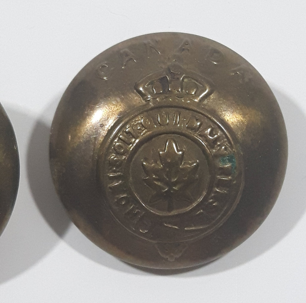 WWII Canadian Military General Service 1" Brass Button Made in Canada ...
