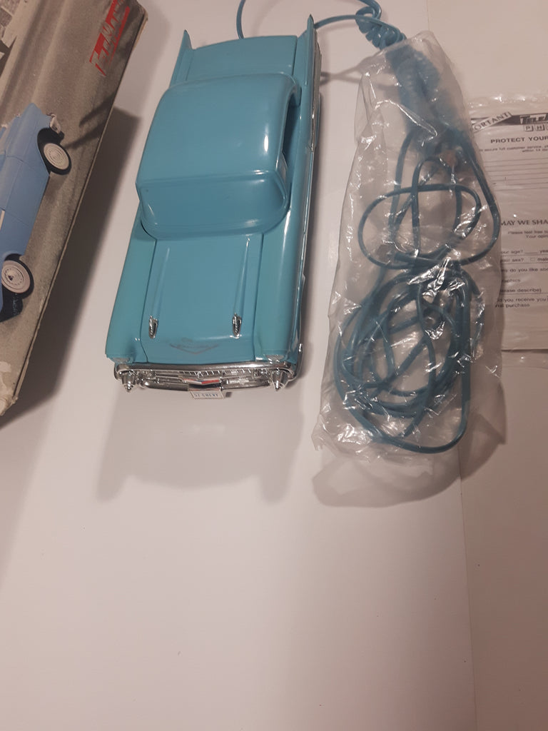 Vintage Telemania '57 Chevy Bel Air Car Shaped Blue Telephone Headligh ...