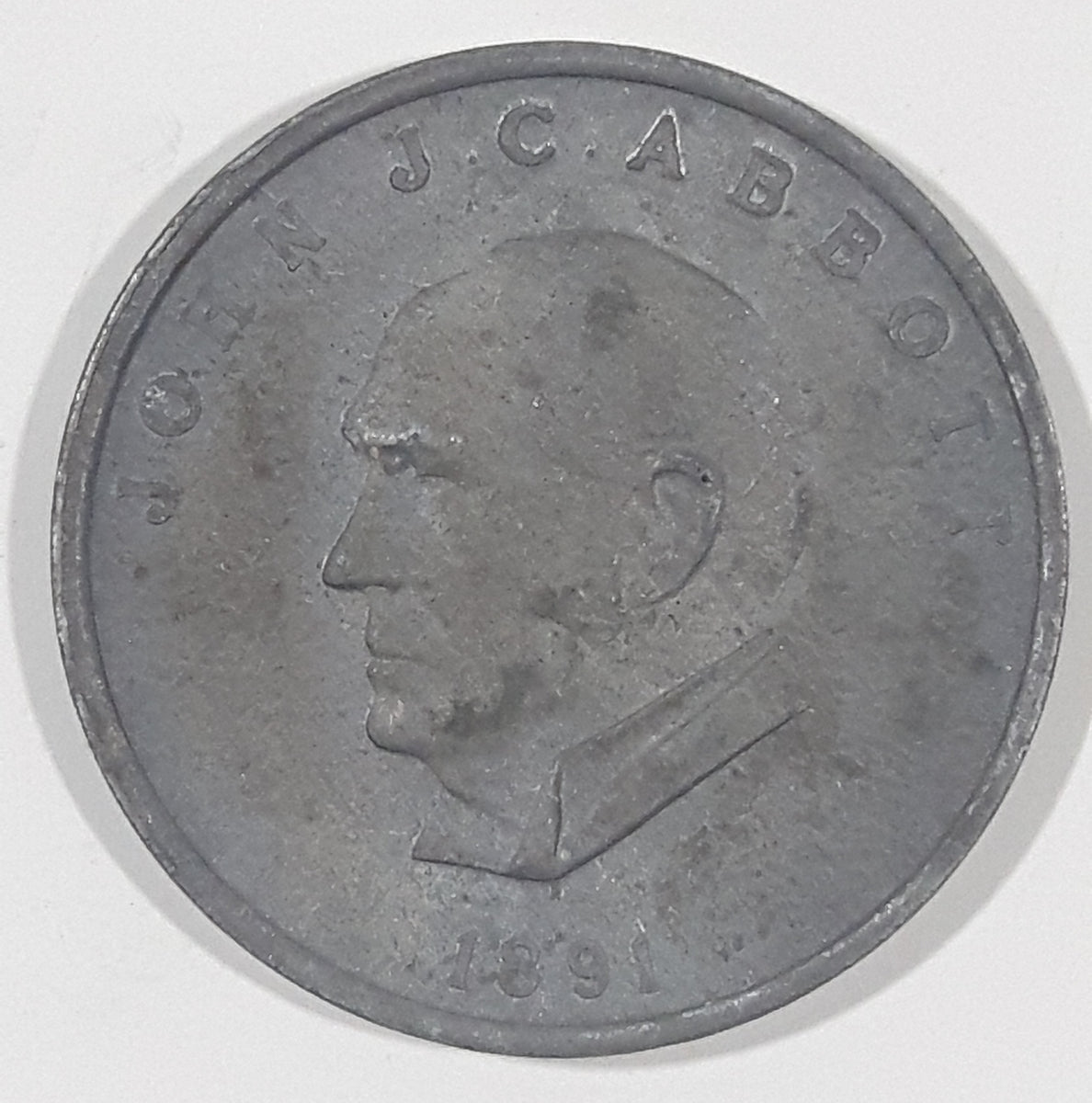 Vintage House of Commons Ottawa Canada 1891 John J.C. Abbot Metal Coin ...