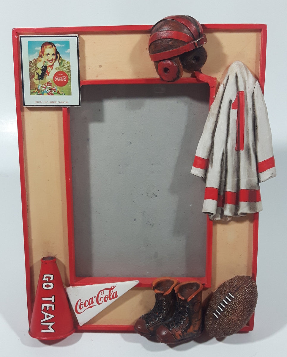 Coca Cola Go Team Football Themed 3D Resin 3 1/2" x 5" Picture Frame ...