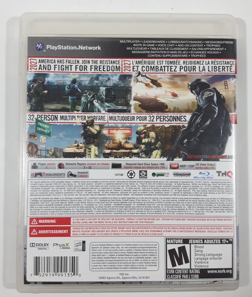 2011 Play Station 3 THQ Homefront Video Game – Treasure Valley Antiques ...