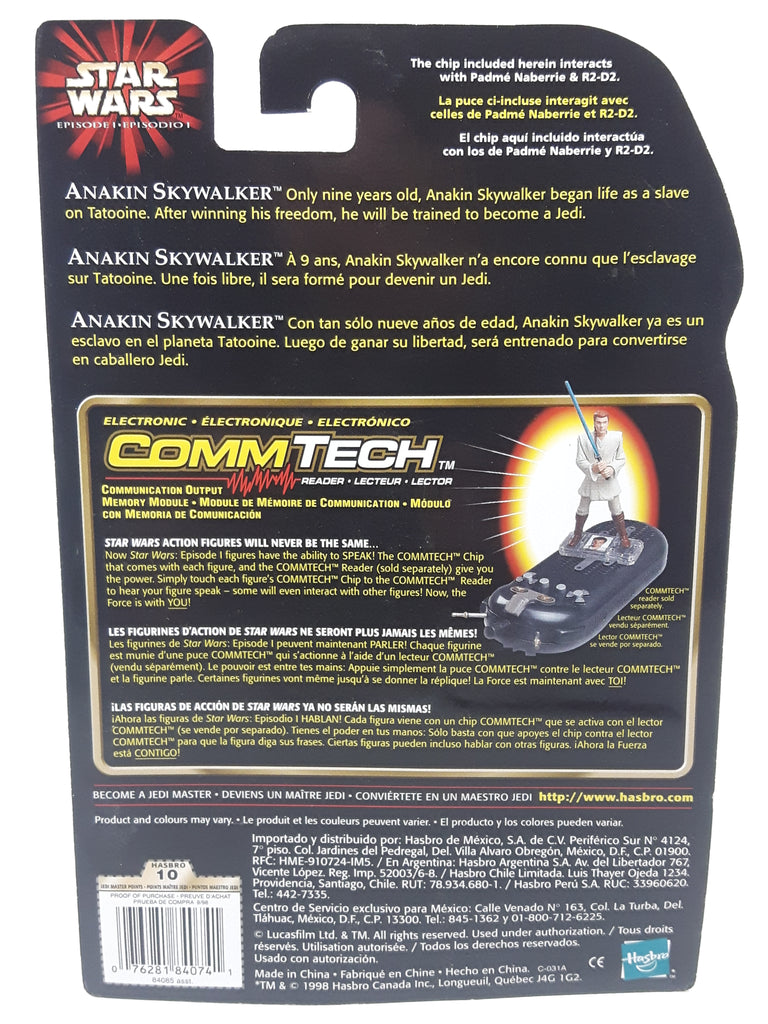 1998 Hasbro Star Wars Episode 1 Collection 1 CommTech 2 7/8" Tall Anak ...