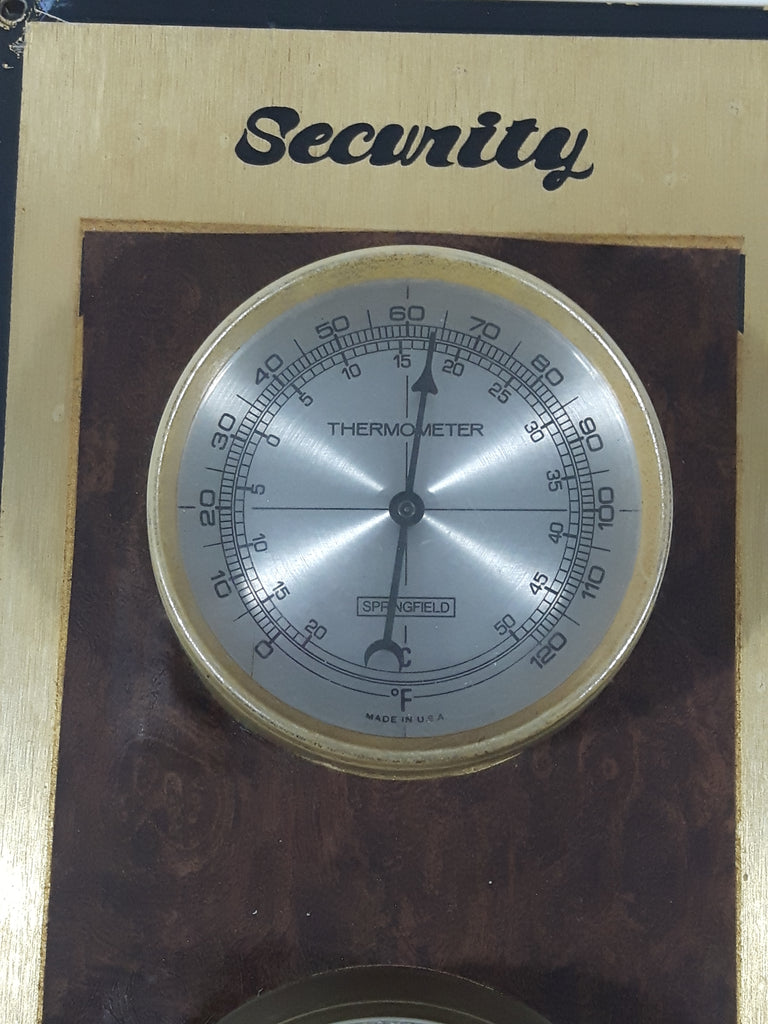 Vintage Springfield Thermometer Barometer Hygrometer 'Security' 5 1/2 ...