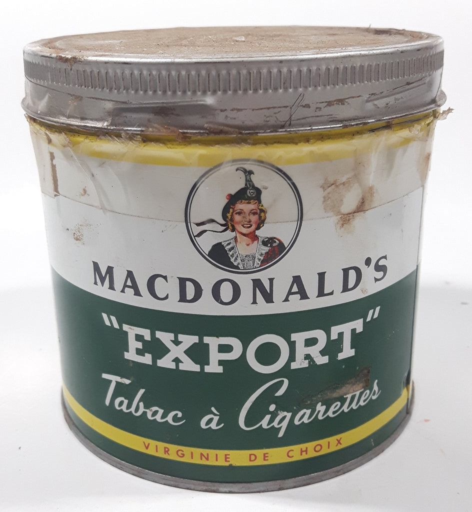 Vintage Macdonald's Export Finest Virginia Cigarette Tobacco 8 oz Meta ...