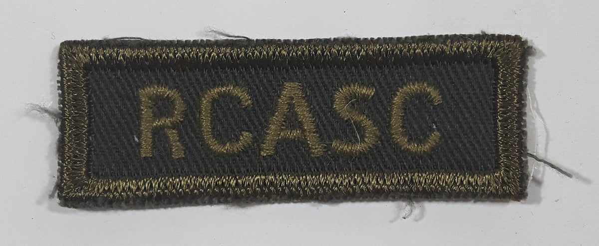 Vintage Royal Canadian Army Services Corps RCASC 3/4" x 2 1/4" Bar Sho ...