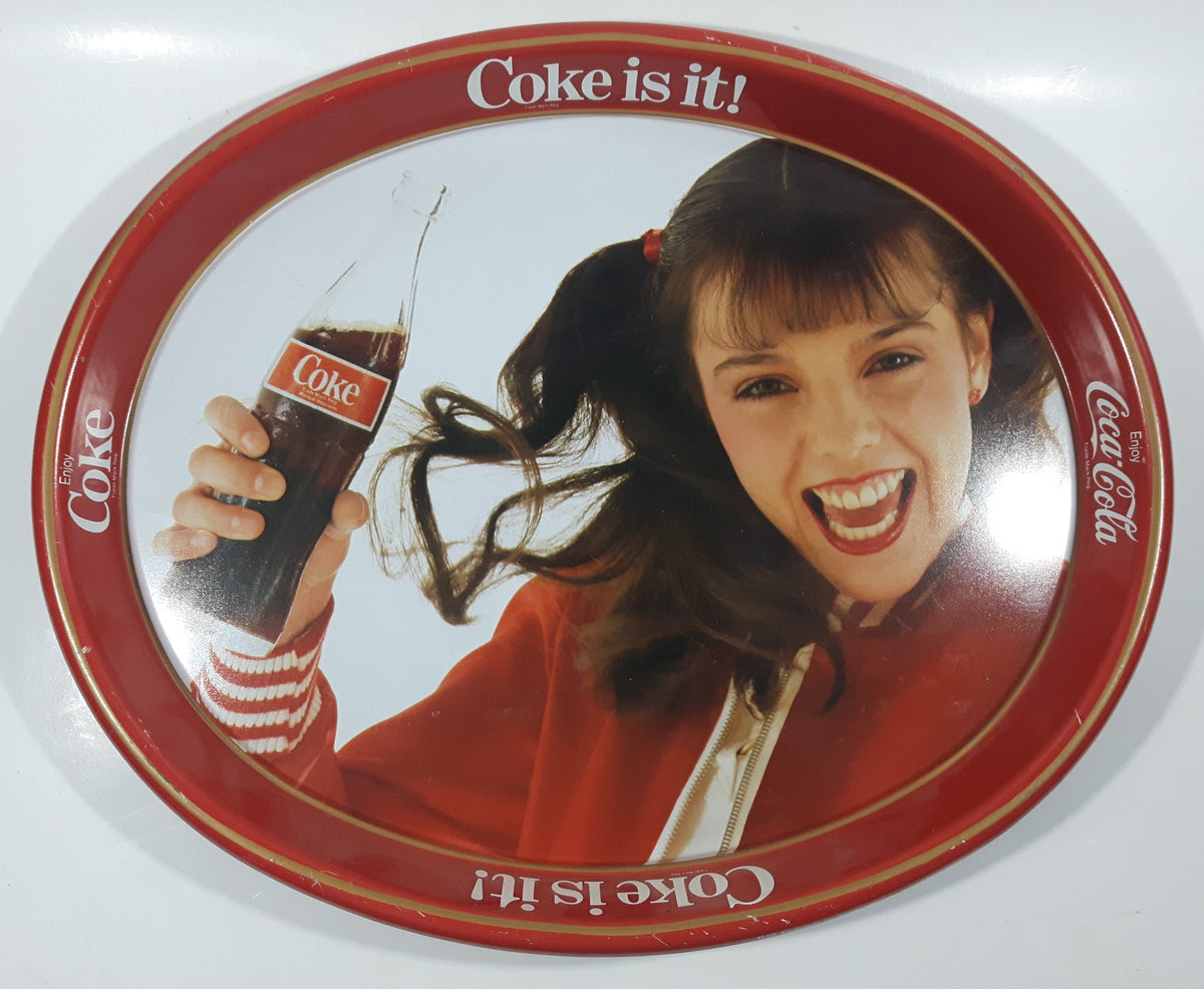 Vintage 1982 Coca-Cola Coke is it! Enjoy Coke Kim Christmas Tray Canad ...