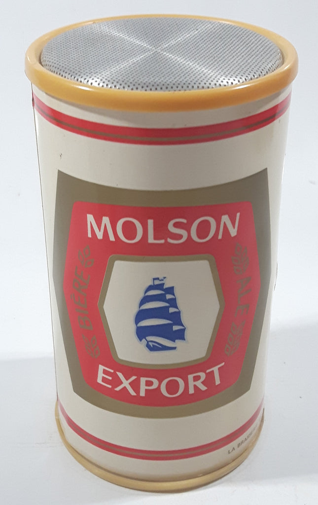 Vintage Molson Export Ale Beer Biere 4 3/4" Tall Beer Can Shaped AM Ra ...