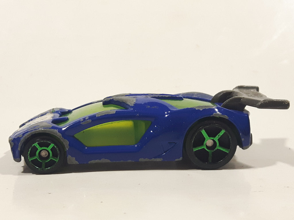 2012 McDonald's Hot Wheels Impavido 1 Blue 6/8 Die Cast Toy Car Vehicl ...