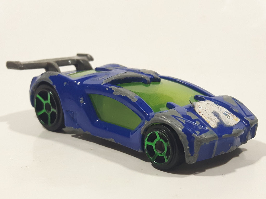 2012 McDonald's Hot Wheels Impavido 1 Blue 6/8 Die Cast Toy Car Vehicl ...