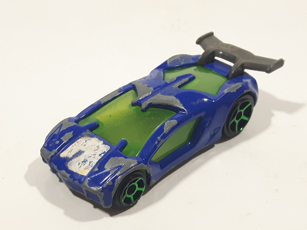 2012 McDonald's Hot Wheels Impavido 1 Blue 6/8 Die Cast Toy Car Vehicl ...