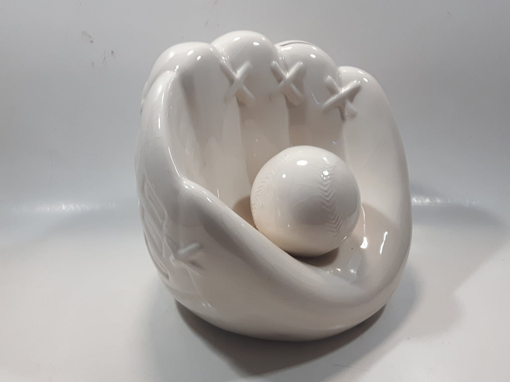 Creatology Baseball Glove and Ball 7 1/2" Wide Ceramic Coin Bank ...