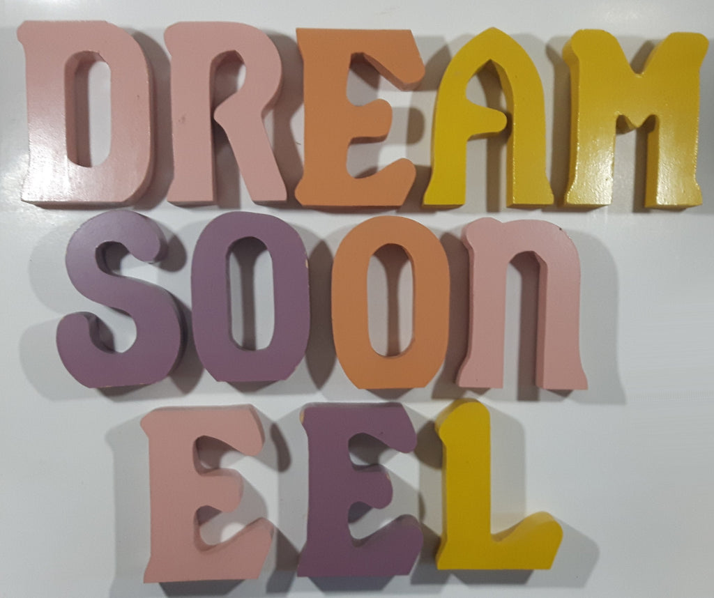 Orange, Yellow, Pink Block Letters 5" Tall Set of 12 – Treasure Valley ...