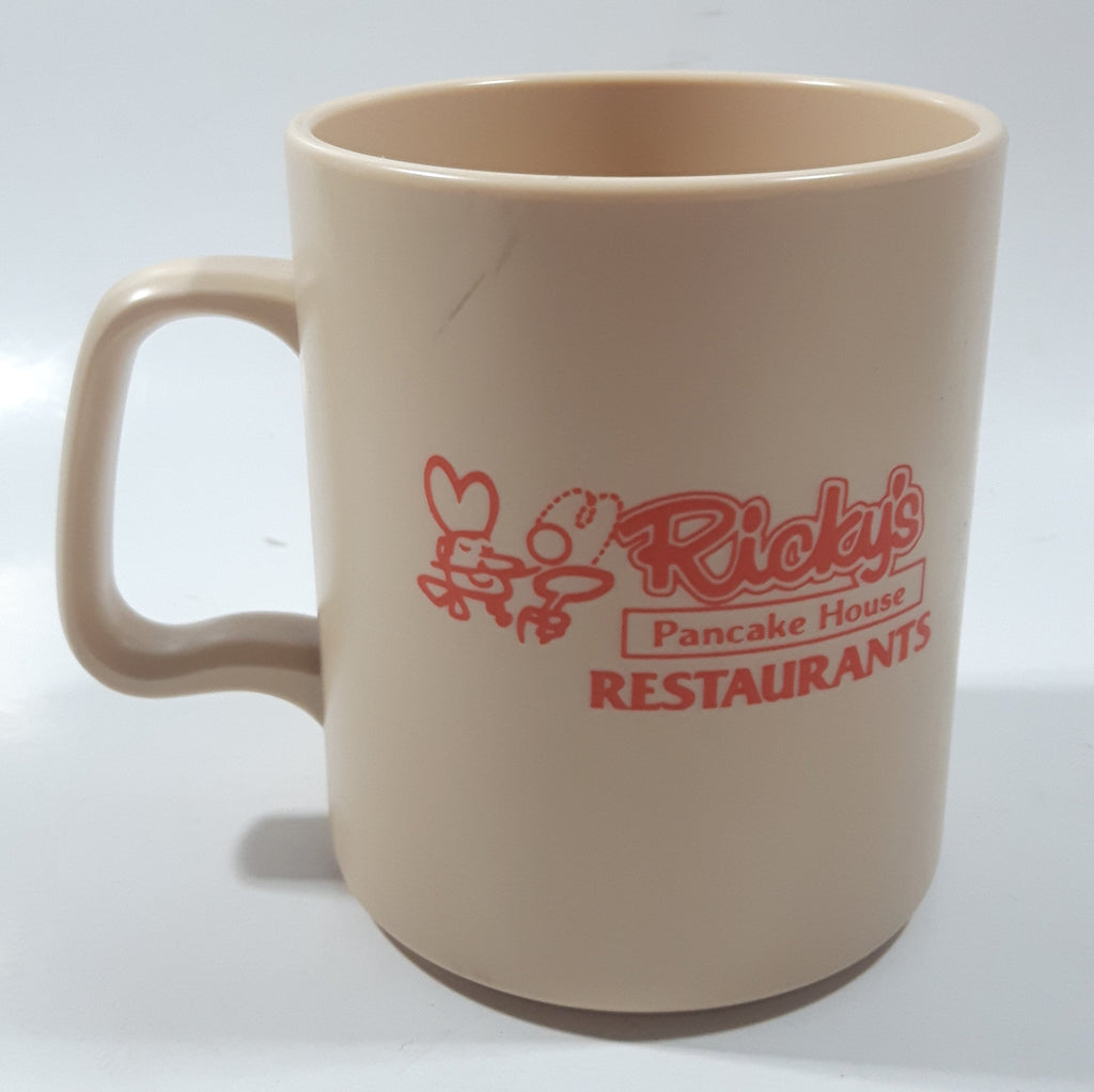 Rare Vintage Ricky's Pancake House Restaurants 3 3/4" Tall Plastic Cof ...