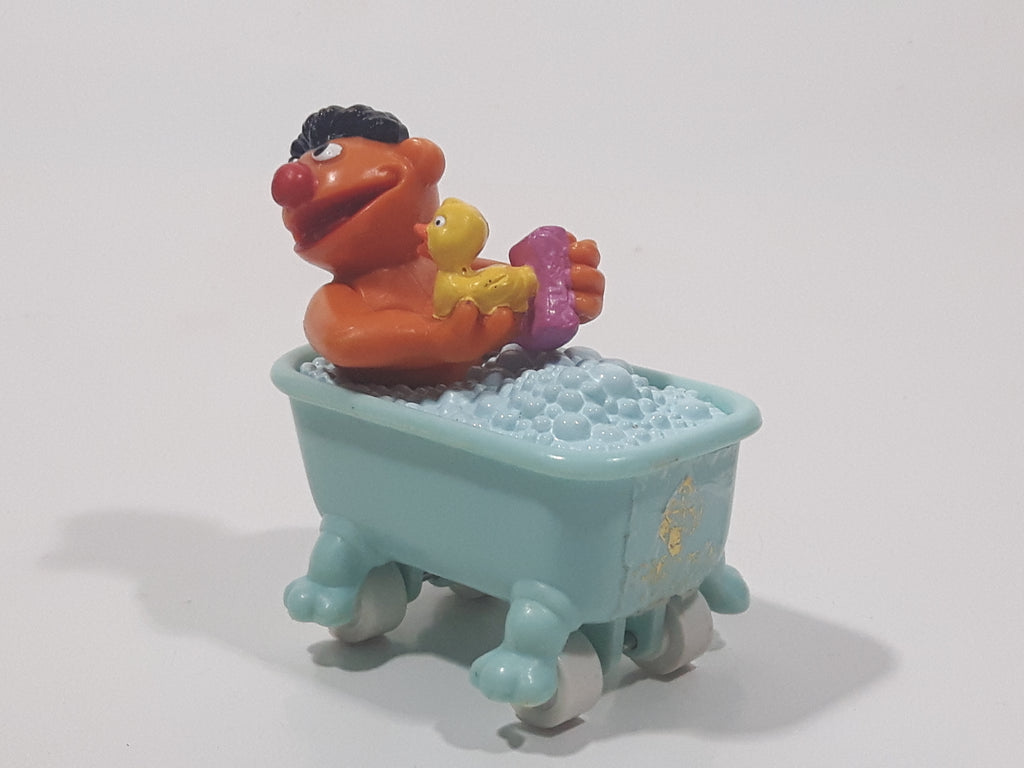 Applause Muppets Bert in Bath Tub with Rubber Ducky 2 1/2" Long Toy Ve ...
