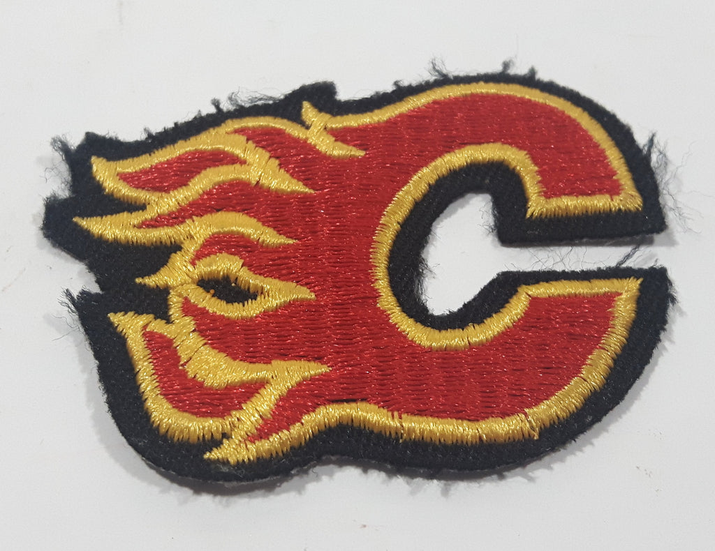 Calgary Flames NHL Hockey Team Logo 1 3/4 x 2 1/4" Embroidered Fabric ...