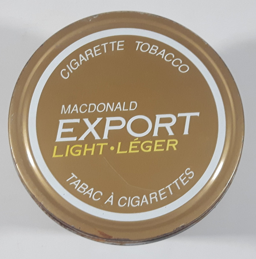 Vintage Macdonald's Export Light Cigarette Tobacco Gold Tin Metal Can ...