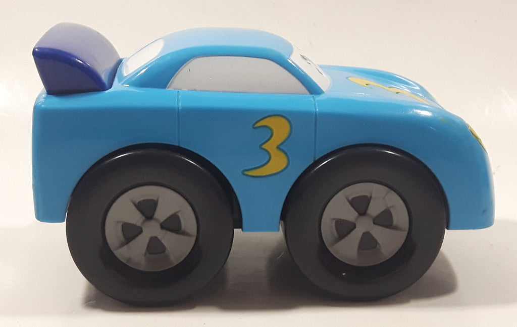 Boley Racing Rascals #3 Blue 5 1/4" Plastic Toy Car Vehicle with Eyes ...