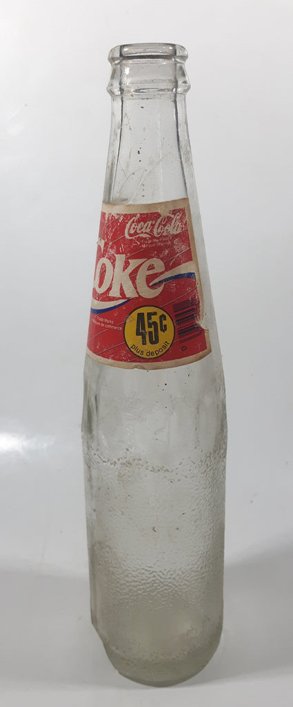 Vintage Coca-Cola Coke 45 Cent 9 1/2" Tall 355ml Paper Label Thumbprin ...
