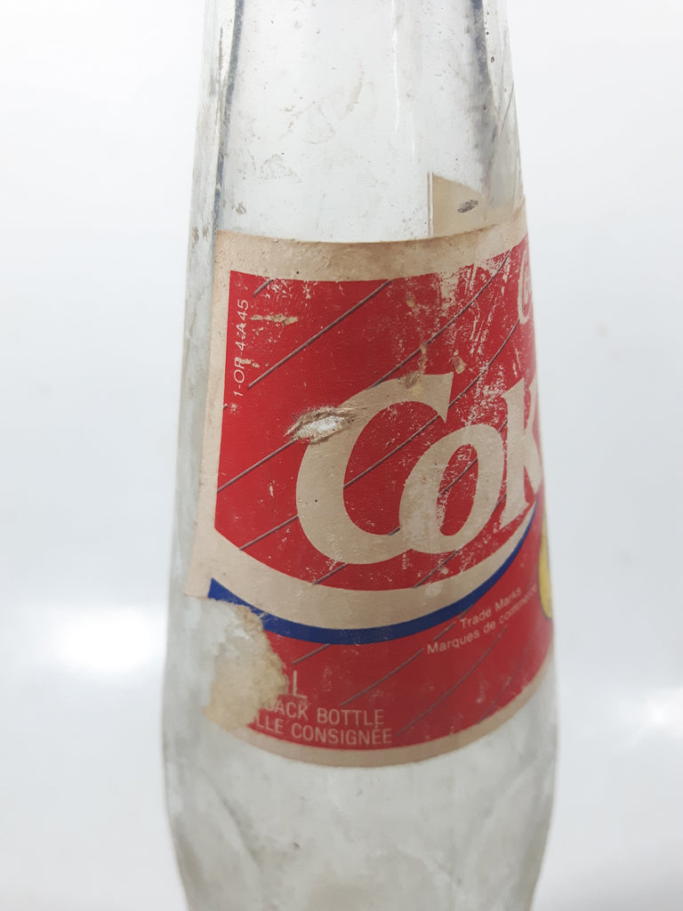 Vintage Coca-Cola Coke 45 Cent 9 1/2" Tall 355ml Paper Label Thumbprin ...