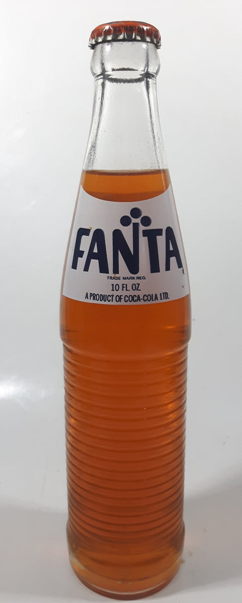 Vintage Fanta Orange 9 3/4" Tall 10 Fl Oz Ribbed Glass Soda Pop Bottle ...