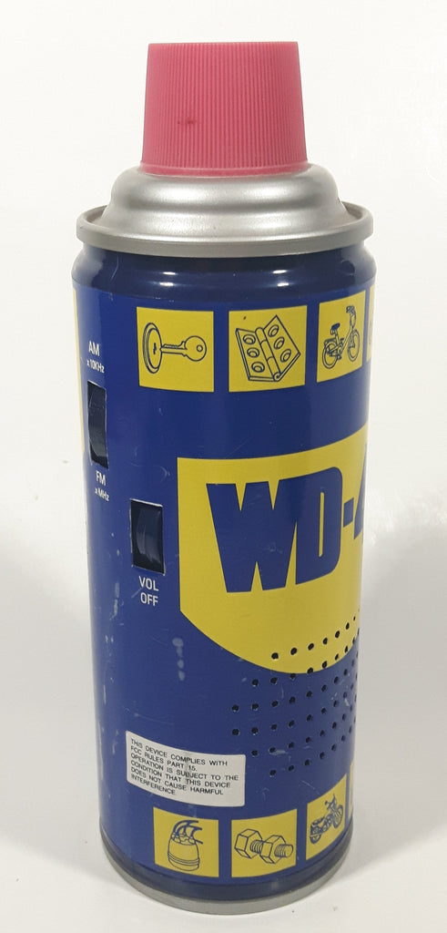 Vintage WD-40 Lubricant Blue and Yellow Spray Can Shaped AM FM Radio ...