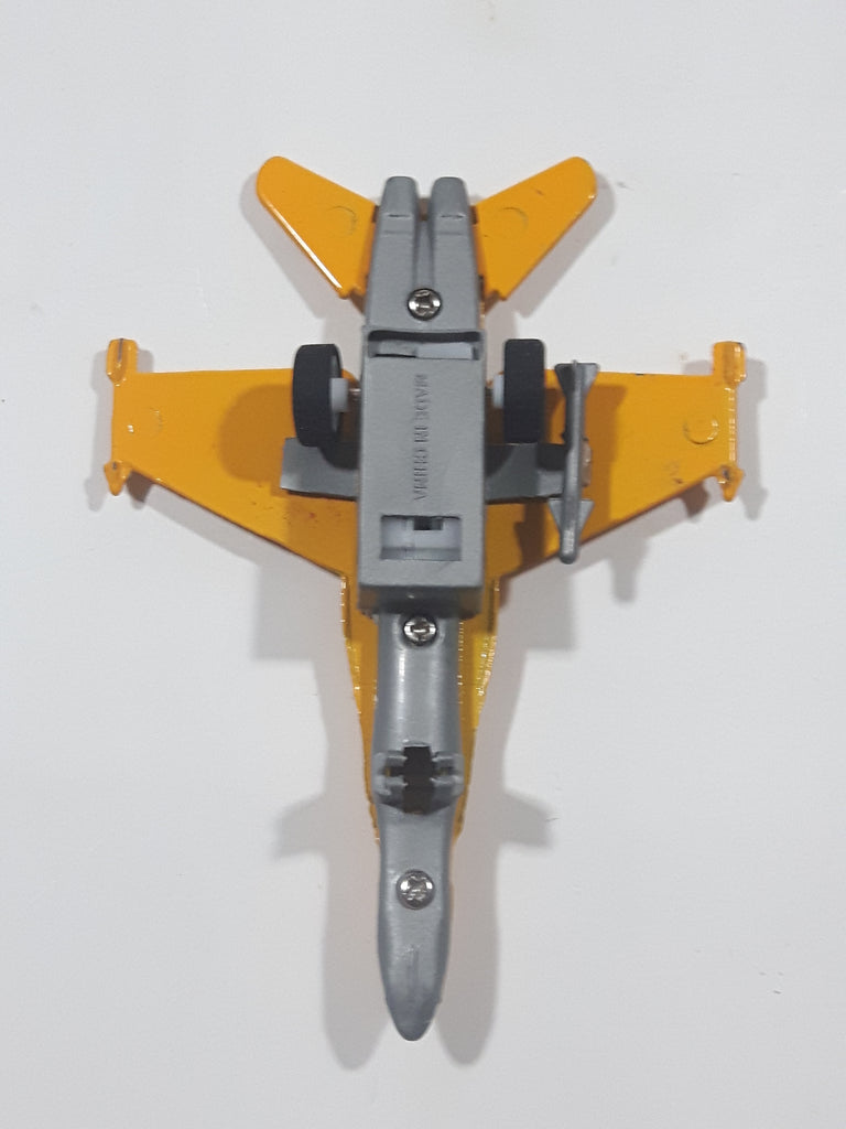 F-102 Jet Yellow Pull Back Die Cast Toy Airplane Busted Up – Treasure ...