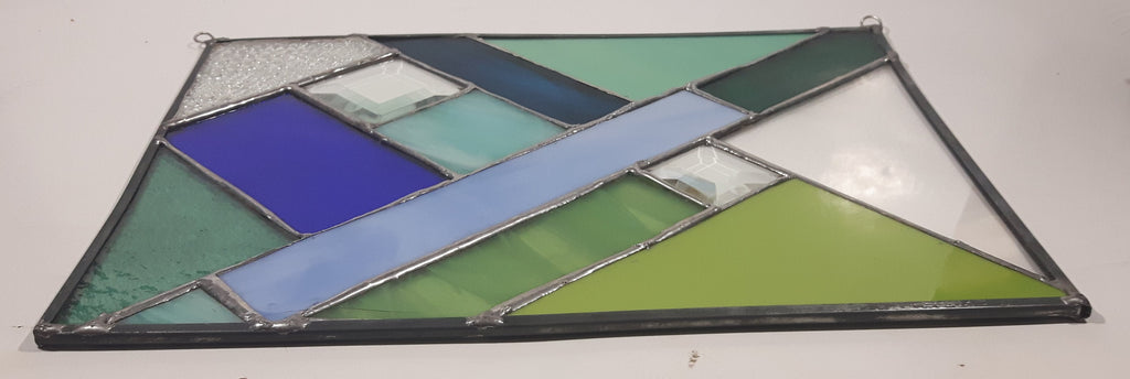 Antique Old English Geometric Shapes Mixed Blue Green Clear Bubble 8 1 ...