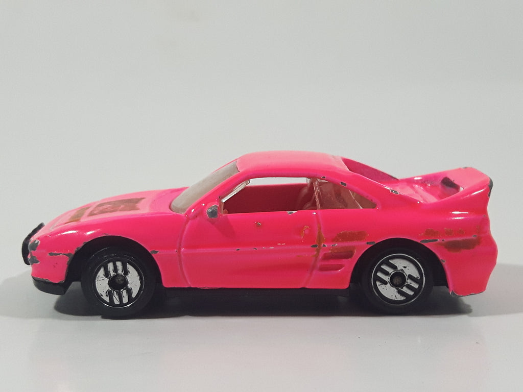 1994 Hot Wheels Parking Garage Set Toyota MR2 Hot Pink Die Cast Toy Ca ...