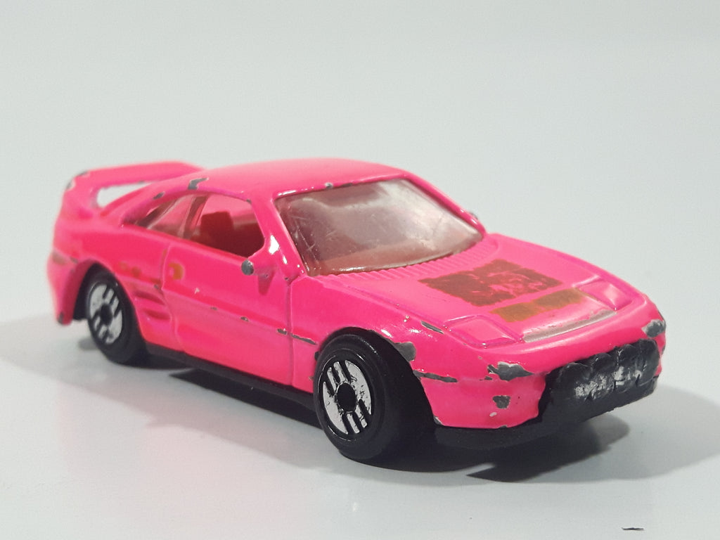 1994 Hot Wheels Parking Garage Set Toyota MR2 Hot Pink Die Cast Toy Ca ...