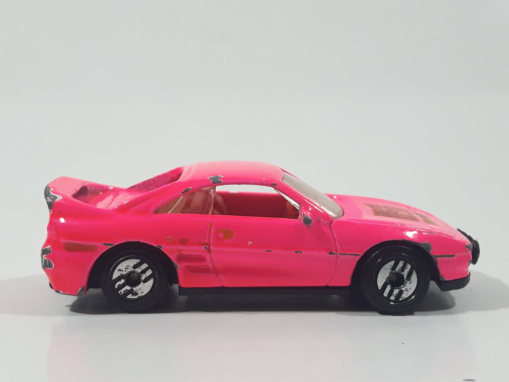 1994 Hot Wheels Parking Garage Set Toyota MR2 Hot Pink Die Cast Toy Ca ...