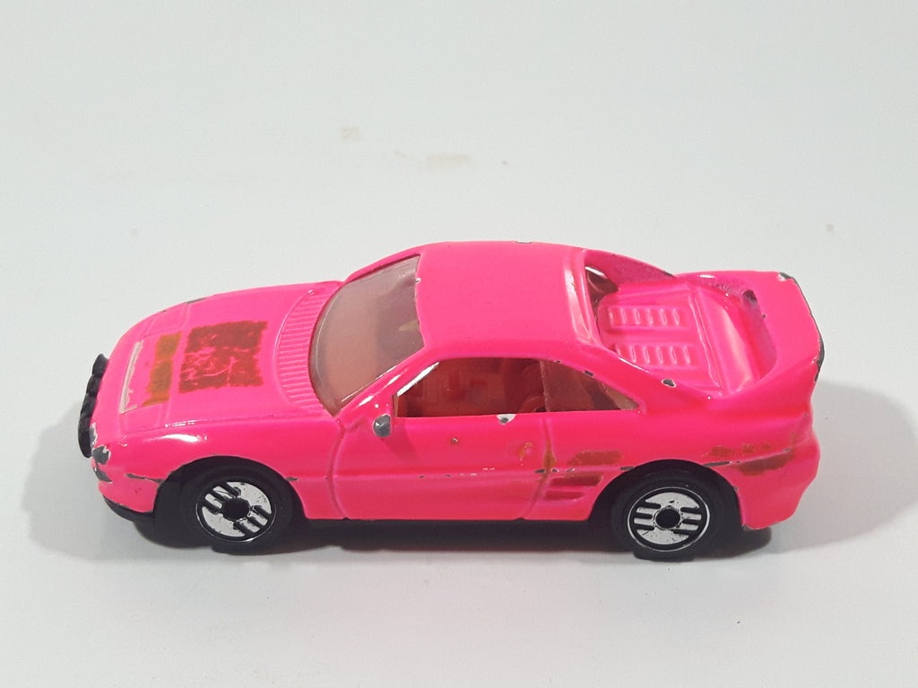 1994 Hot Wheels Parking Garage Set Toyota MR2 Hot Pink Die Cast Toy Ca ...