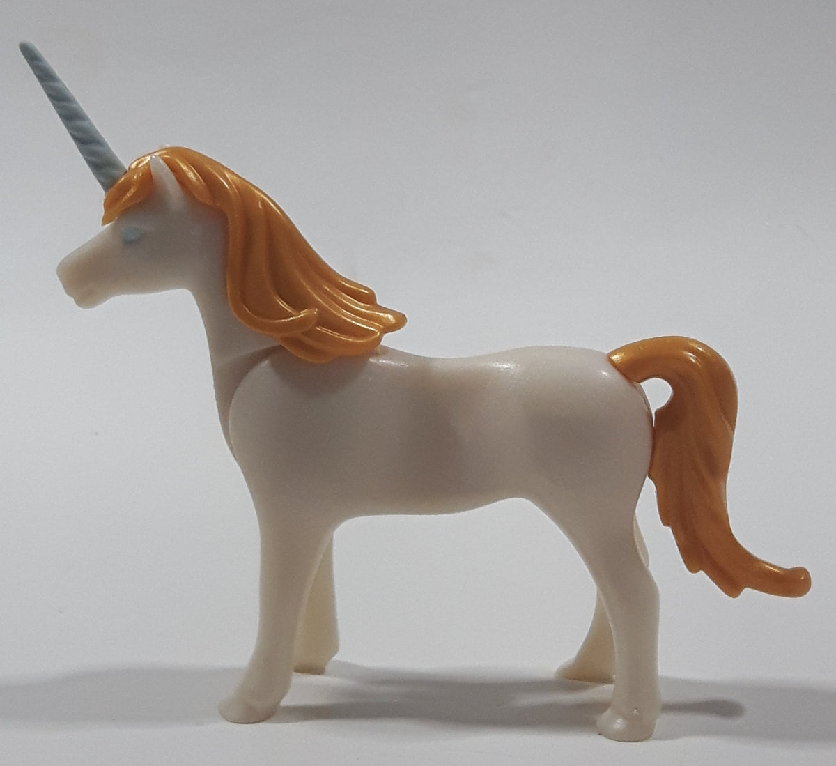 Geobra PlayMobil 4" Long White and Gold Unicorn Animal Figure ...