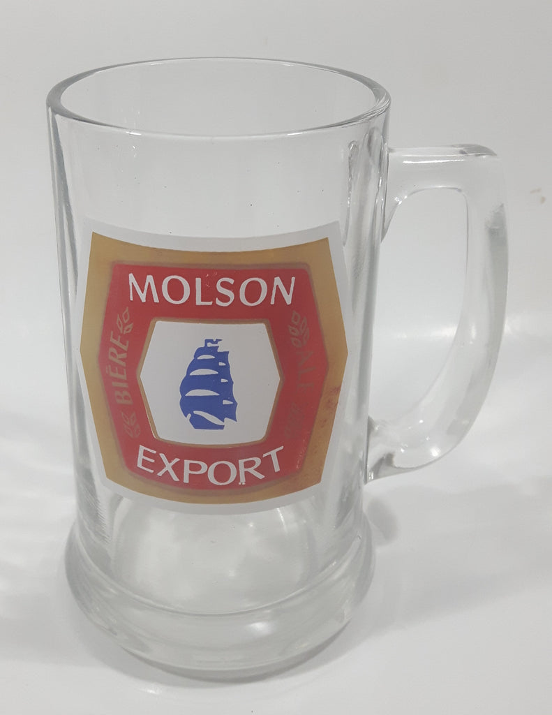 Vintage Molson Export Ale Beer Biere 5 1/2" Tall Glass Mug – Treasure ...