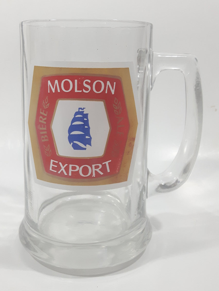 Vintage Molson Export Ale Beer Biere 5 1/2" Tall Glass Mug – Treasure ...