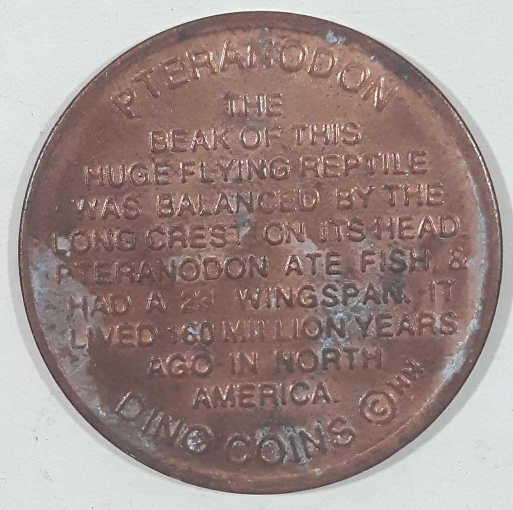 Vintage Dino Coins Pteranodon Copper Metal Token Coin – Treasure Valley ...