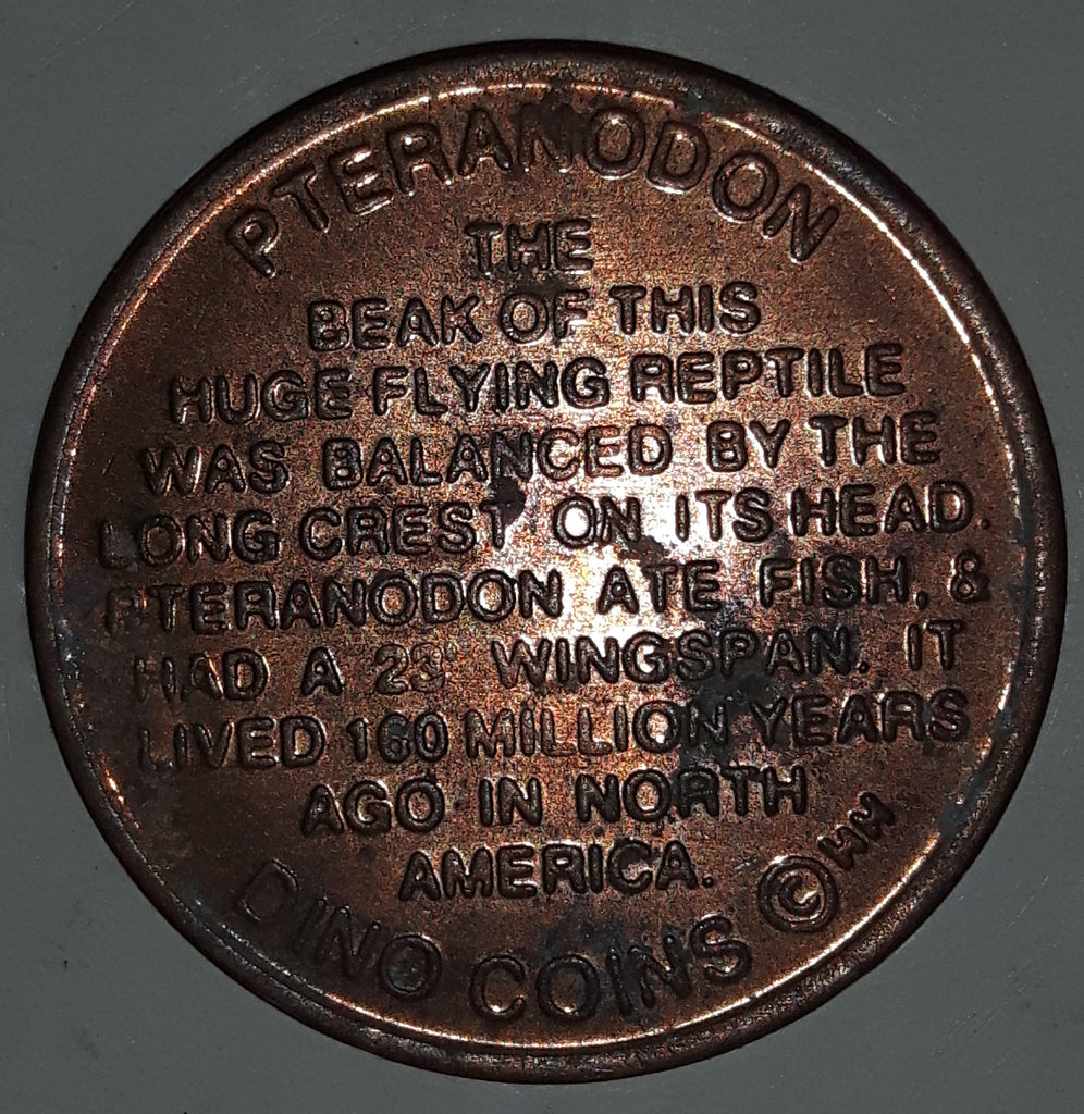 Vintage Dino Coins Pteranodon Copper Metal Token Coin – Treasure Valley ...