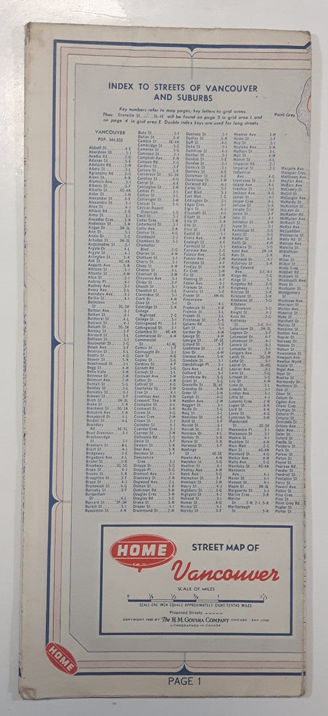 Vintage 1958 Home Oil Distributors Road Maps of Victoria Vancouver 18 ...