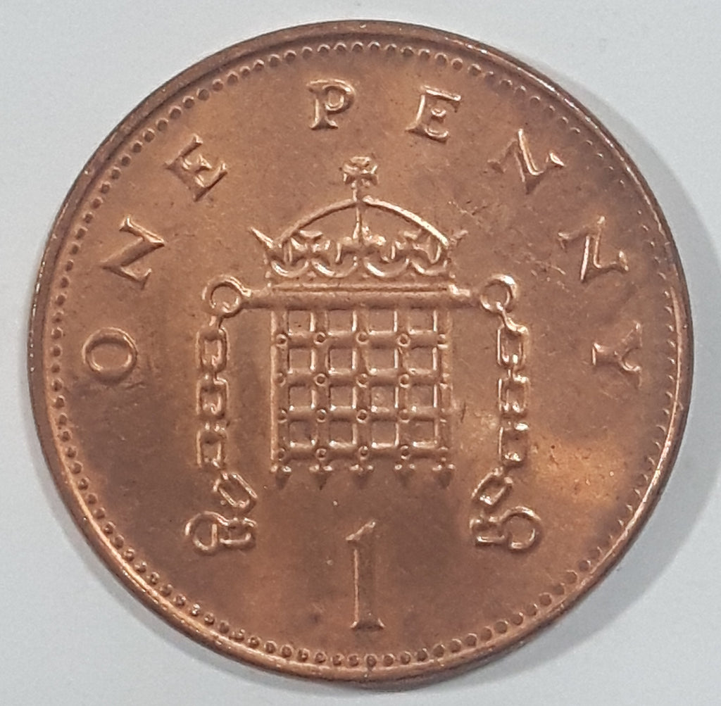 2000 UK Great Britain One Penny Queen Elizabeth II D.G. Reg F.D Metal ...